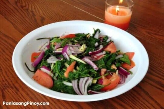 Sweet Potato Leaves Salad Recipe