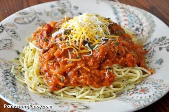 Pinoy Spaghetti Recipe - Panlasang Pinoy