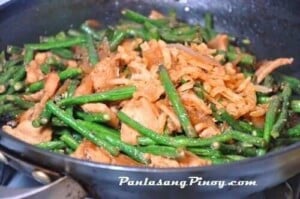 Sautéed String Beans with Chicken