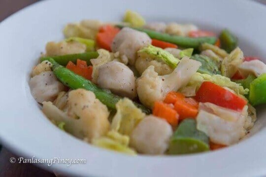 Squid Ball Chop Suey Recipe