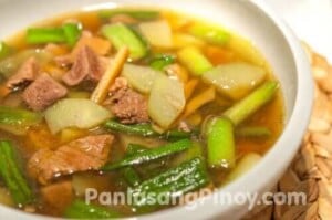 Bas-uy Recipe (Pork and Liver Soup with Lemongrass and Chayote)