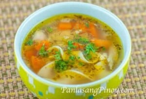 Homemade Chicken Noodle Soup Recipe - Panlasang Pinoy