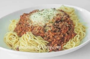How to Make Spaghetti with Meat Sauce - Panlasang Pinoy