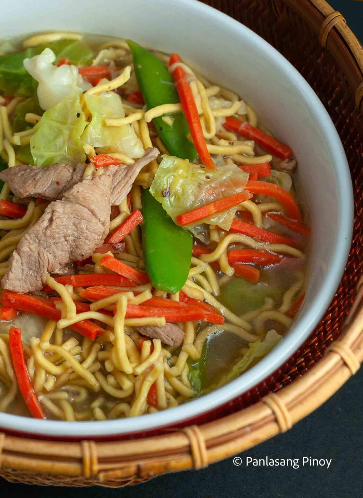 Pancit Bato Mami (Noodle Soup) - Panlasang Pinoy