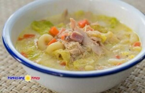 Filipino Chicken Macaroni Sopas - Panlasang Pinoy