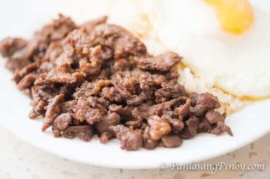 Beef Teriyaki Tapa with Fried Rice and Egg - Panlasang Pinoy