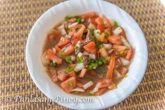 Tomato and Onion with Bagoong Isda - Panlasang Pinoy