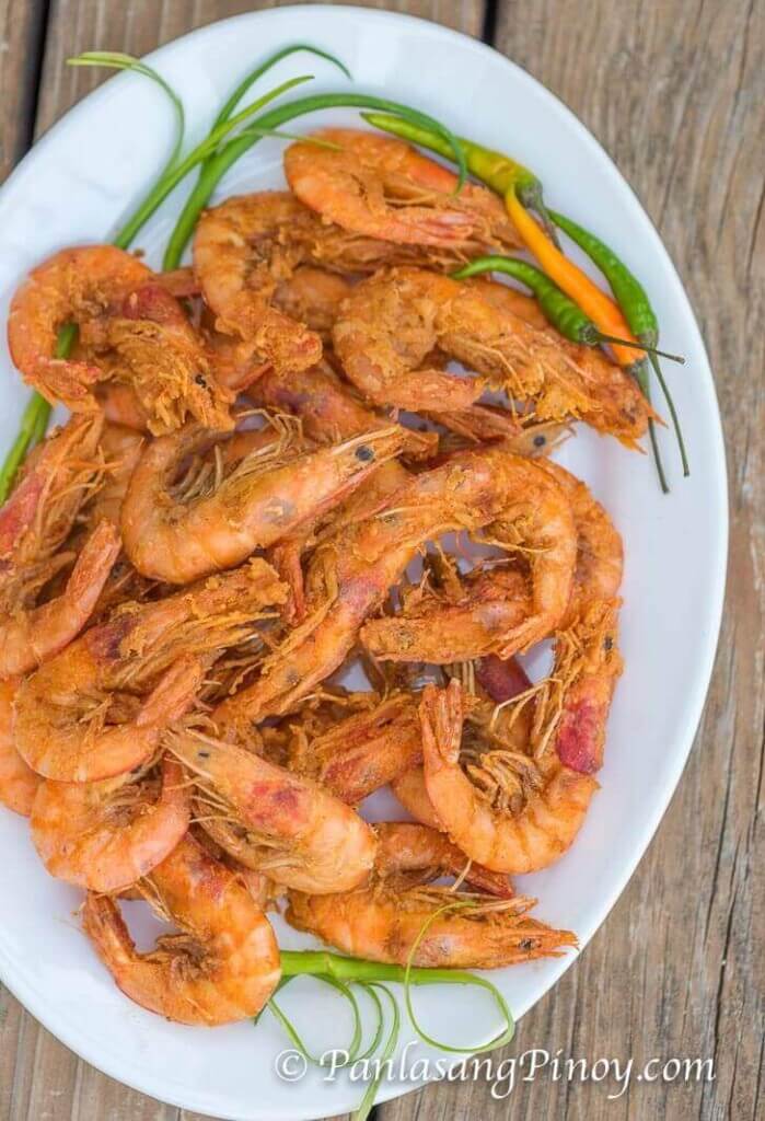 Crispy Nilasing na Hipon (Fried Shrimp Marinated in Wine) - Panlasang Pinoy