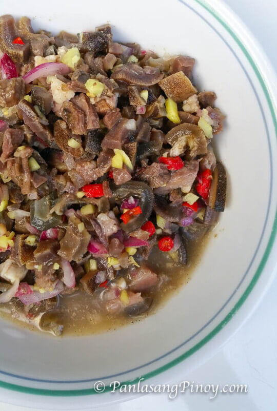 Kilawing Kambing Recipe (Chopped Goatskin Kilawin) - Panlasang Pinoy