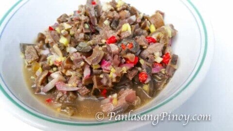 Kilawing Kambing Recipe (Chopped Goatskin Kilawin) - Panlasang Pinoy