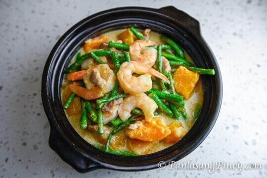 Healthy Ginataang Gulay with Tofu and Shrimp - Panlasang Pinoy