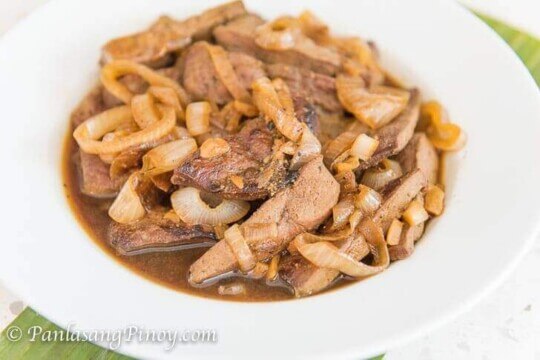 Grilled Liver Bistek - Panlasang Pinoy