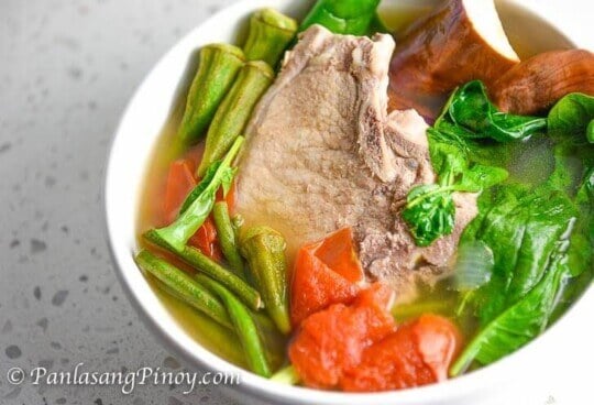 Crispy Liempo Sinigang Rice - Panlasang Pinoy