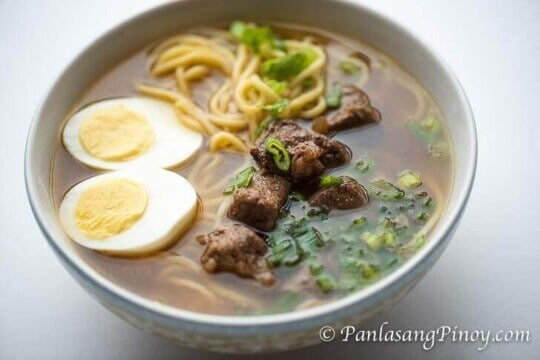 Beef Pares Mami Noodles Recipe - Panlasang Pinoy