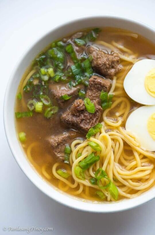Beef Pares Mami Noodles Recipe - Panlasang Pinoy