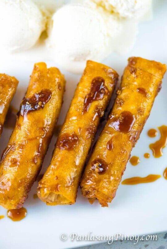 Mini Turon Recipe (Banana Lumpia with Caramel) - Panlasang Pinoy