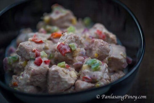 Kilawing Tuna with Coconut Cream (Filipino Fish Ceviche) - Panlasang Pinoy