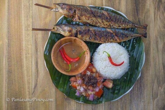 Inihaw na Galunggong with Ensaladang Talong - Panlasang Pinoy