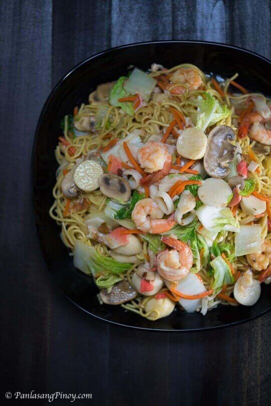Seafood Pancit Canton - Panlasang Pinoy