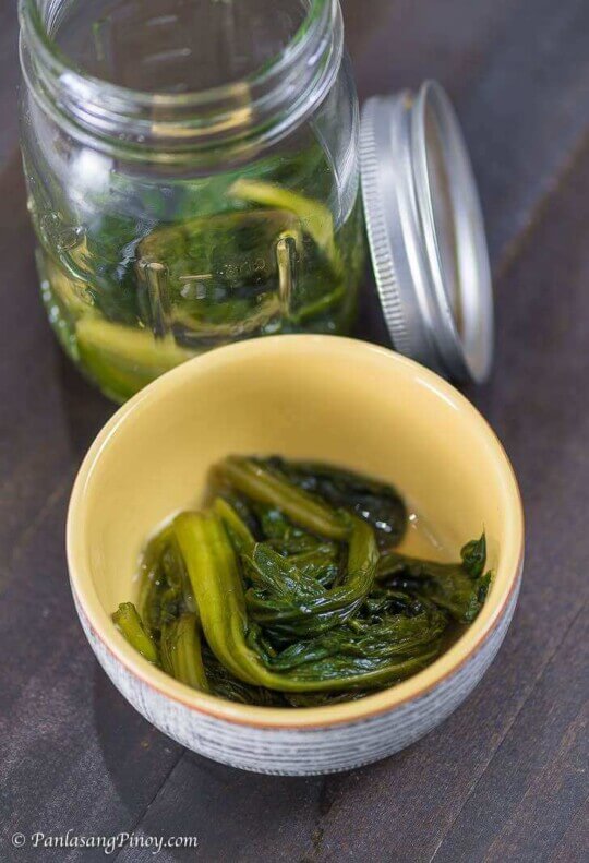 Burong Mustasa (Pickled Flat Mustard Greens) - Panlasang Pinoy