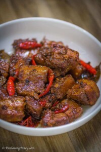 Extremely Spicy Pork Adobo na Tuyo - Panlasang Pinoy