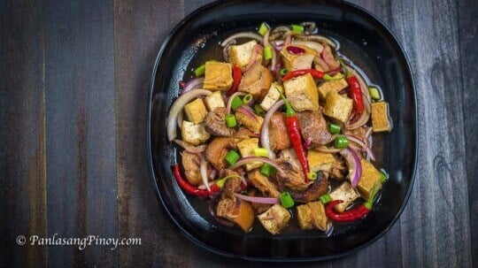 Grilled Liempo with Fried Tofu - Panlasang Pinoy