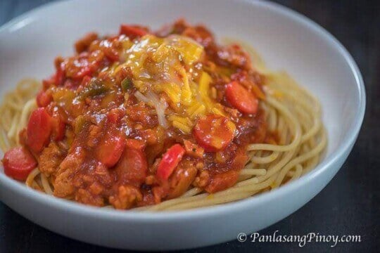Pinoy Spaghetti Recipe - Panlasang Pinoy
