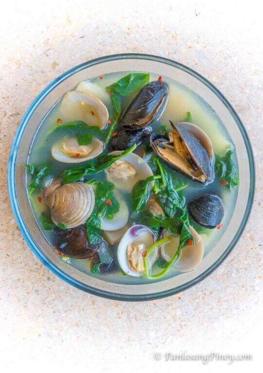 Manila Clam and Mussel Tinola Recipe - Panlasang Pinoy