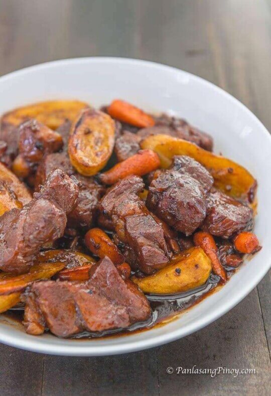 Estofadong Baboy Recipe - Panlasang Pinoy