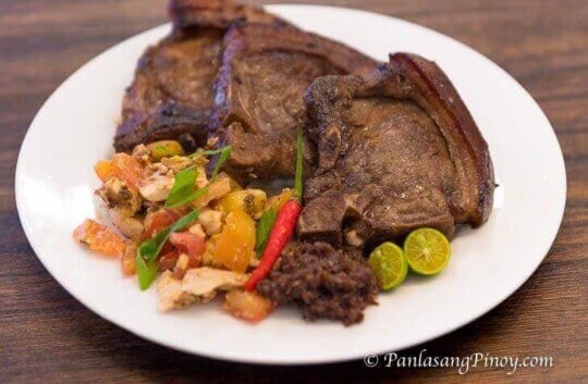 Filipino Fried Pork Chop Recipe with Tomato and Salted Egg - Panlasang ...