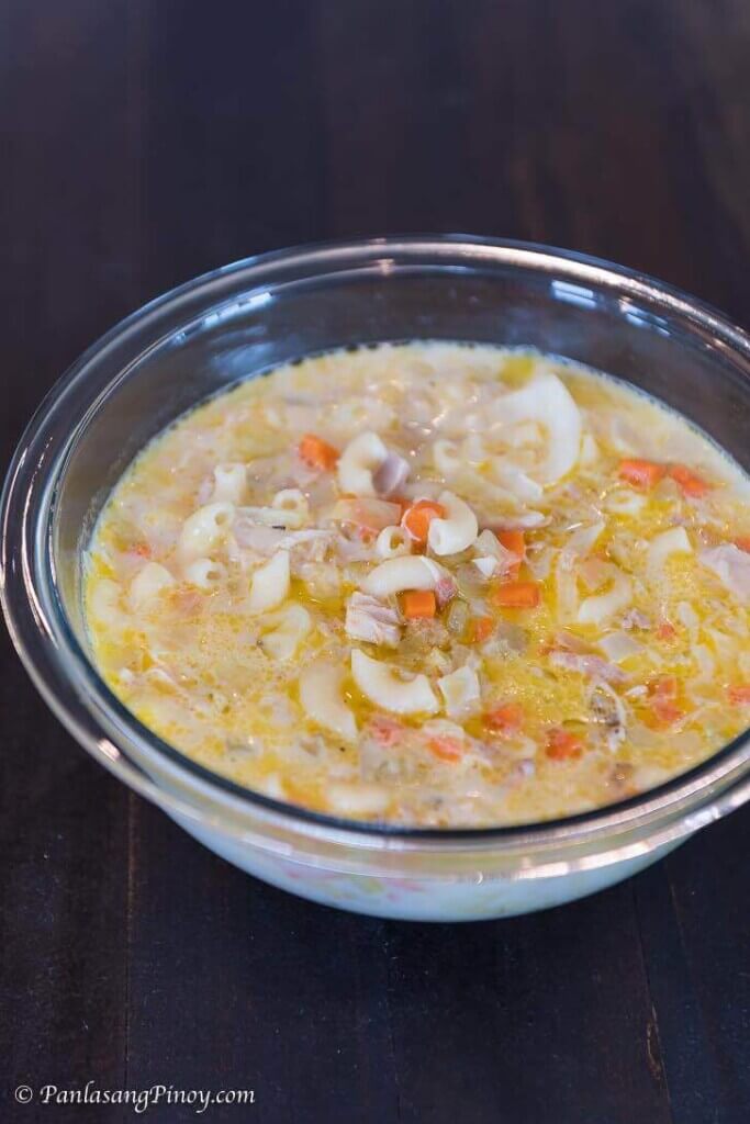 Rich and Creamy Chicken Sopas - Filipino Macaroni Chicken Soup ...