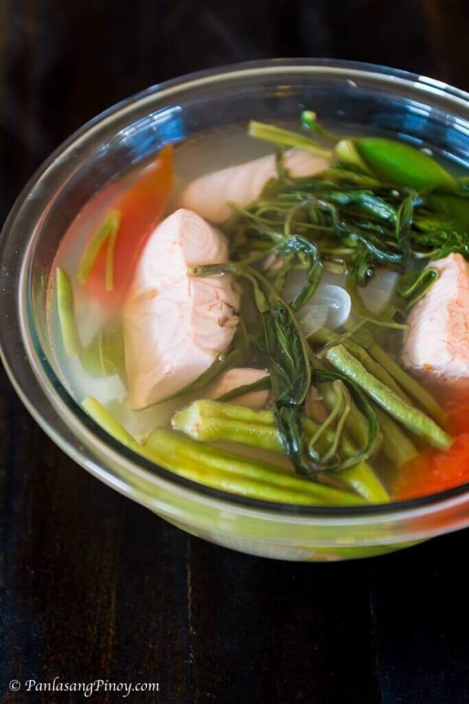 Salmon Sinigang Recipe - Panlasang Pinoy