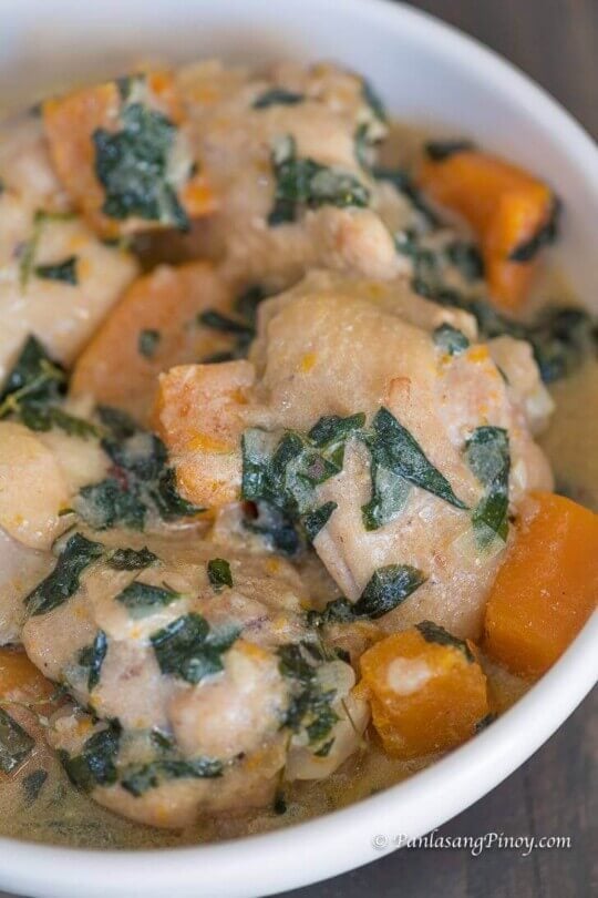 Ginataang Manok with Kalabasa Recipe - Panlasang Pinoy