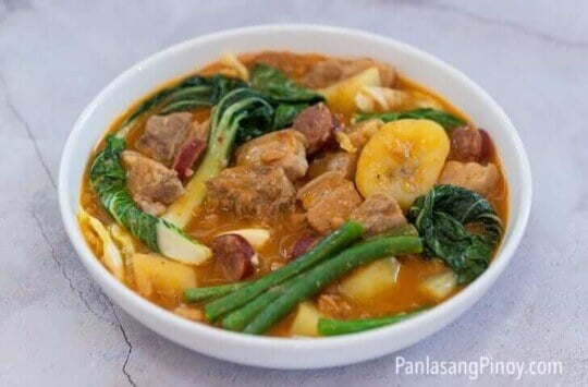 Pochero with Pork and Beans - Panlasang Pinoy