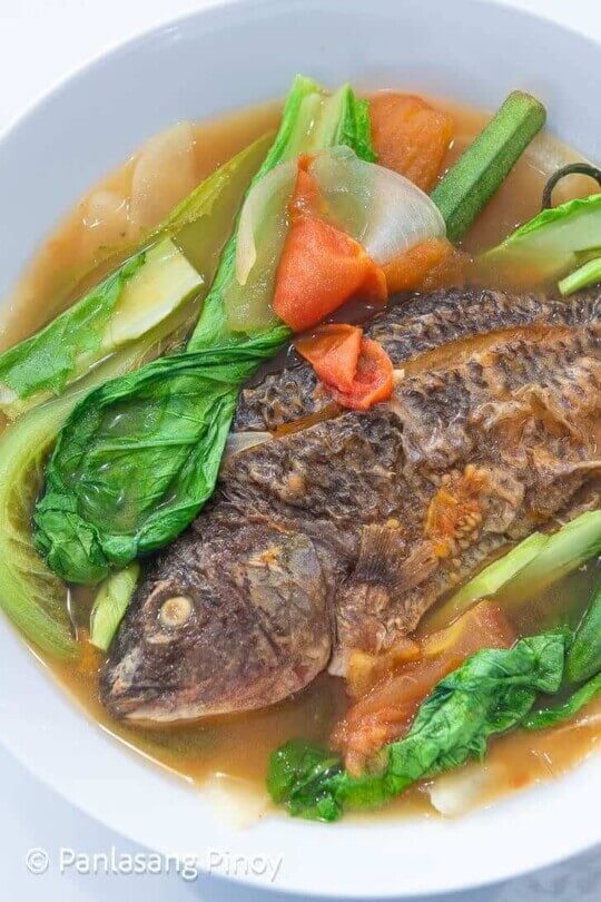 Air Fried Fish Sinigang sa Miso - Panlasang Pinoy