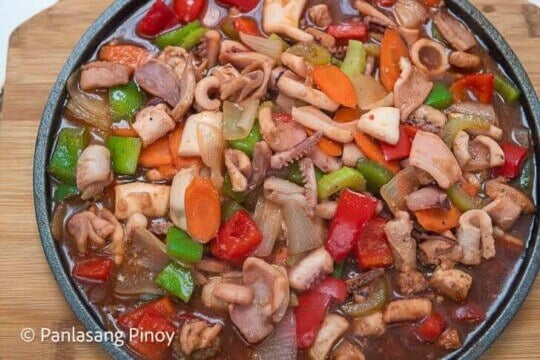 Sizzling Pusit - Panlasang Pinoy