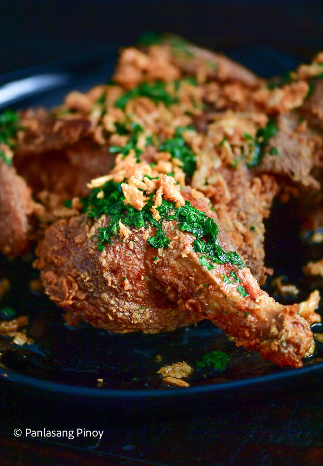 Butter Garlic Whole Fried Chicken - Panlasang Pinoy