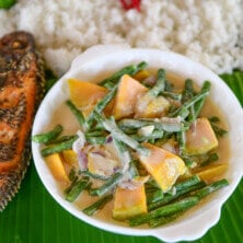 Ginataang Sitaw at Kalabasa with Fried Tilapia - Panlasang Pinoy