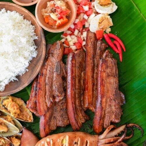 Inihaw na Liempo at Pusit - Panlasang Pinoy