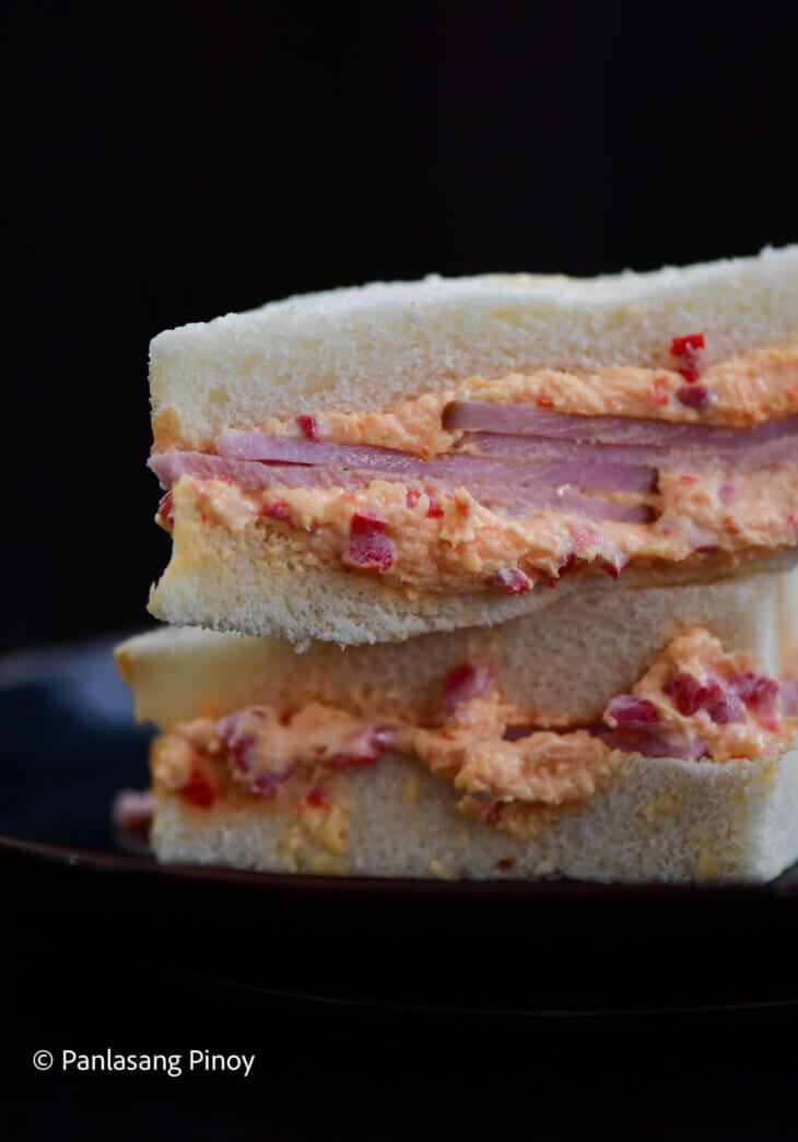 Cheese Pimiento Sandwich Recipe - Panlasang Pinoy