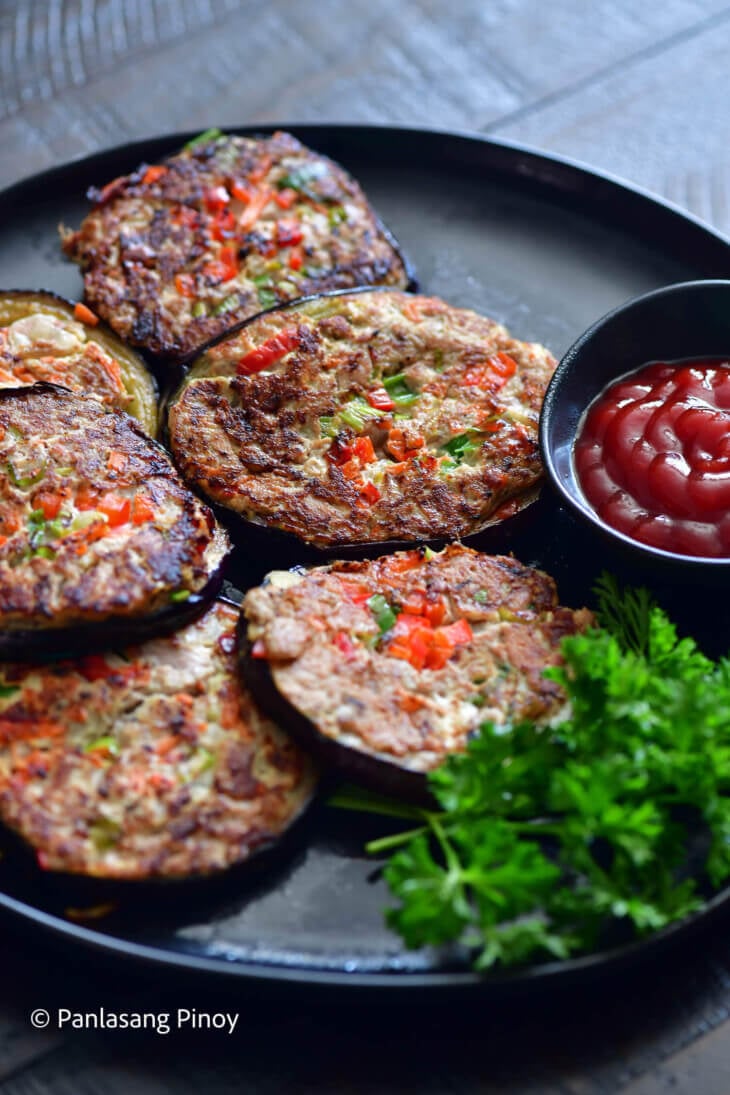 Relyenong Talong with Tuna - Panlasang Pinoy