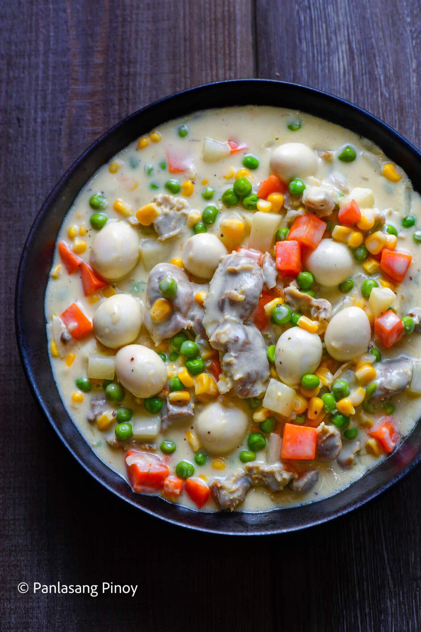 Creamy Sipo Egg with Chicken Gizzard - Panlasang Pinoy