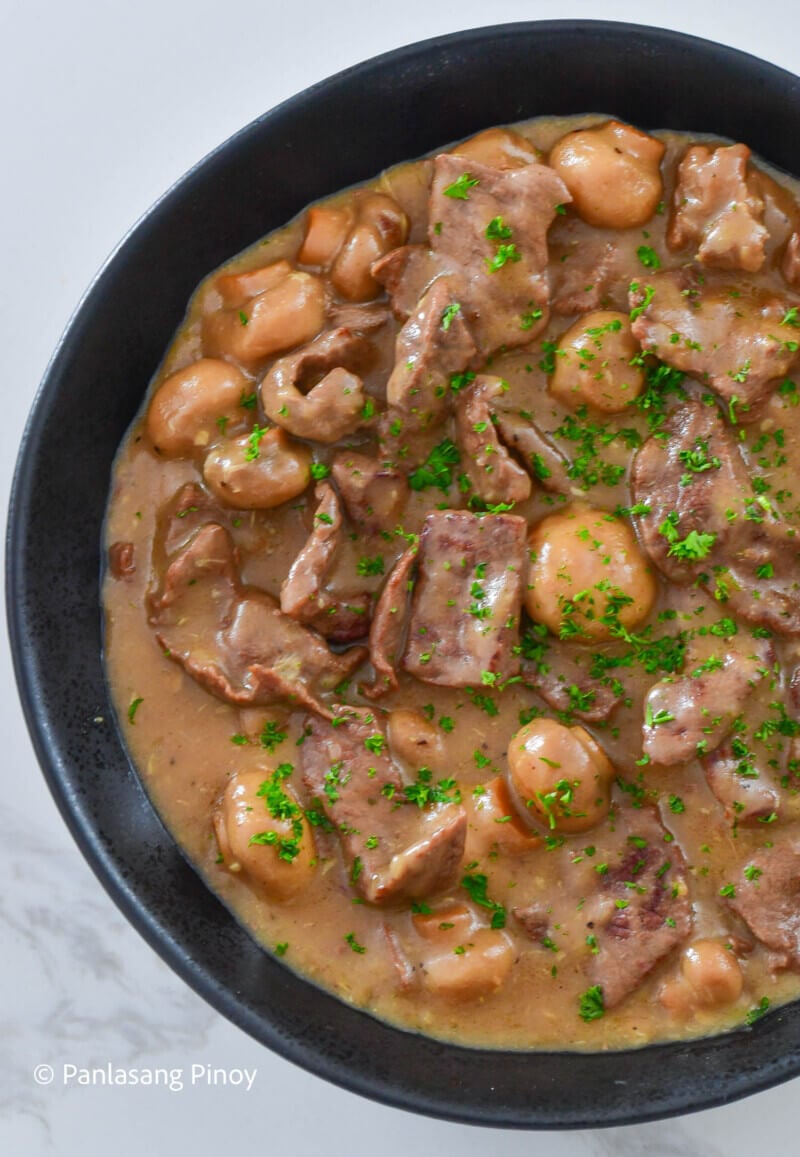 Creamy Beef with Mushroom - Panlasang Pinoy