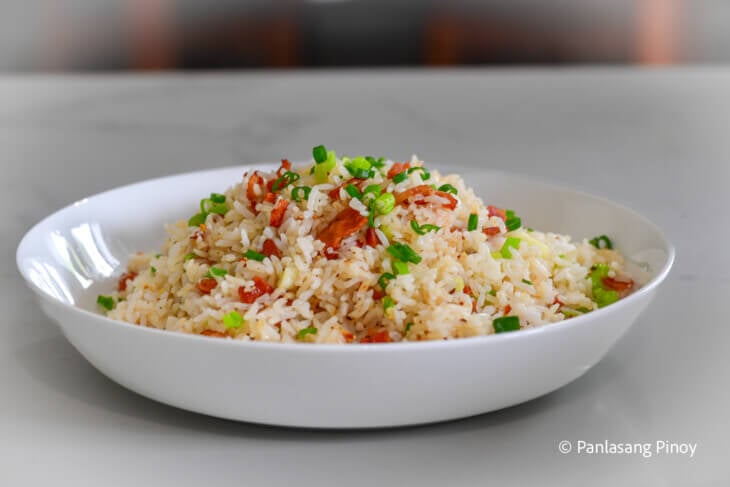 Pinoy Breakfast Omelet and Bacon Garlic Fried Rice - Panlasang Pinoy