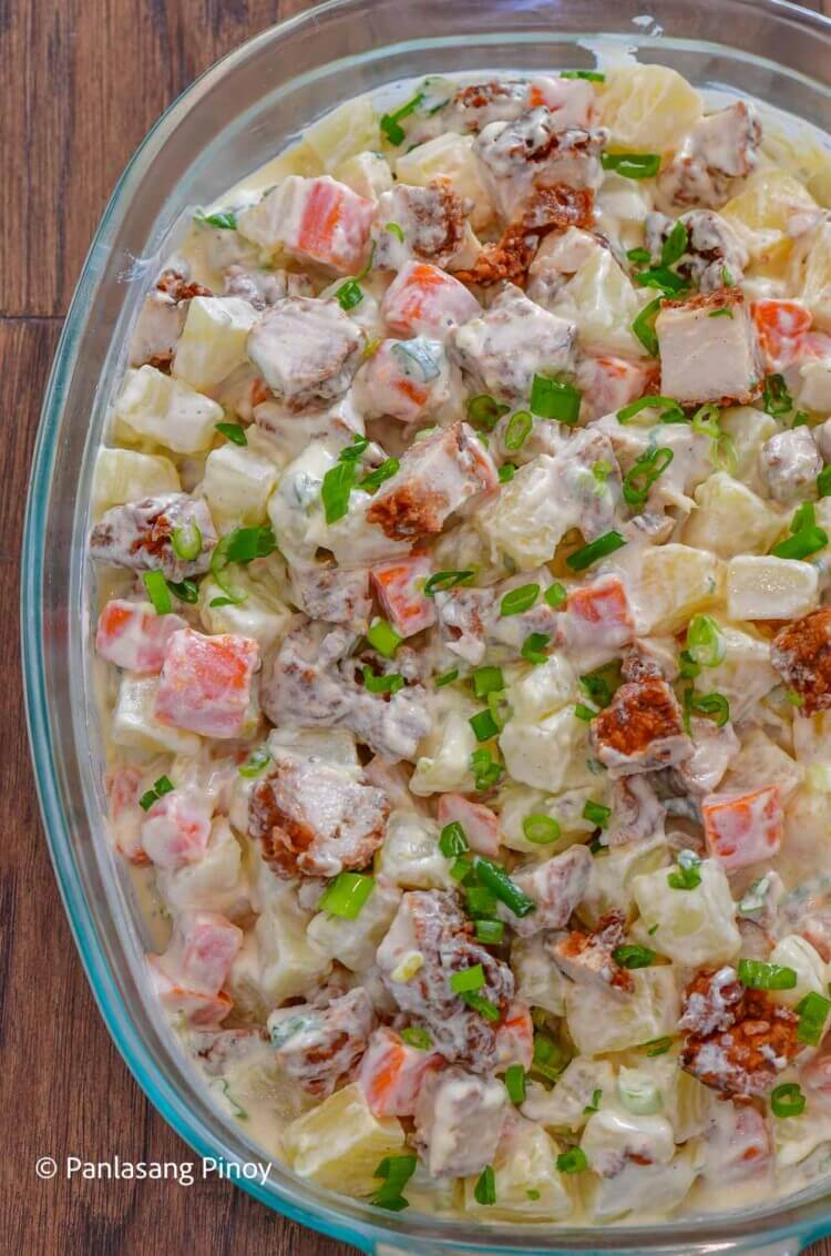 Fried Chicken Potato Salad Recipe - Panlasang Pinoy