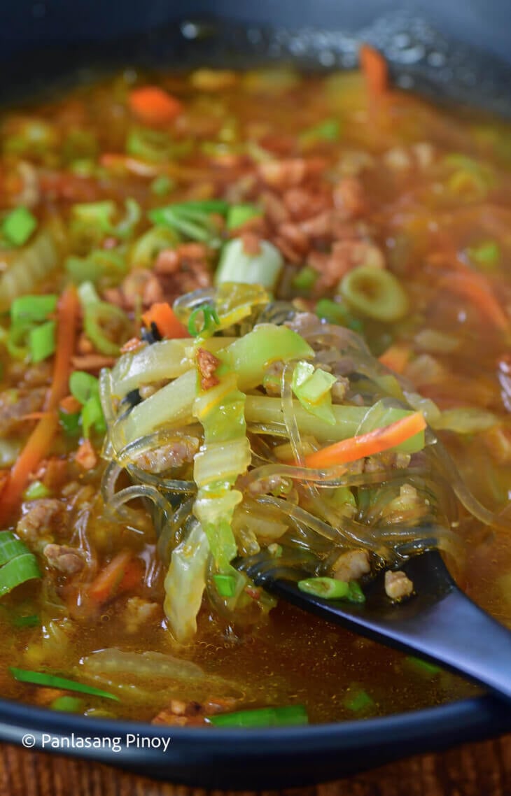 Sotanghon with Sayote and Giniling - Panlasang Pinoy