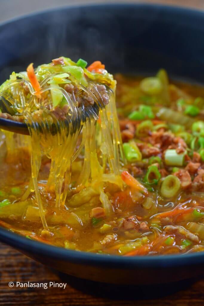 Sotanghon with Sayote and Giniling - Panlasang Pinoy