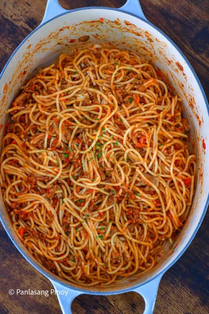 One Pot Spaghetti - Panlasang Pinoy