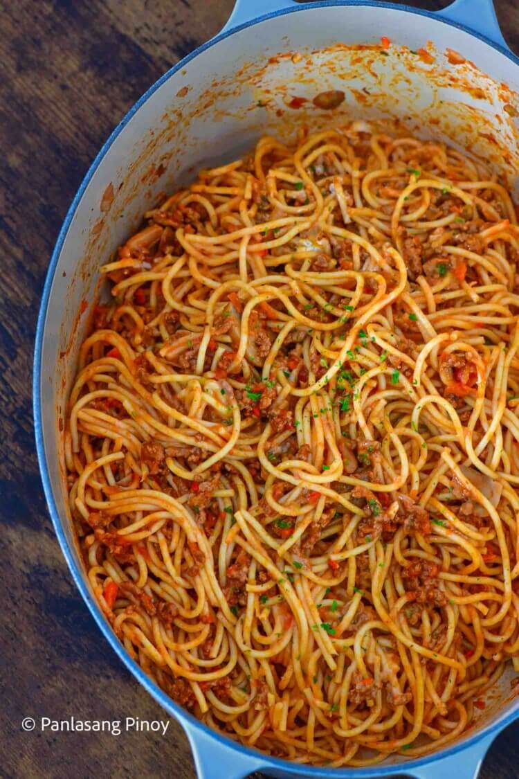 One Pot Spaghetti - Panlasang Pinoy
