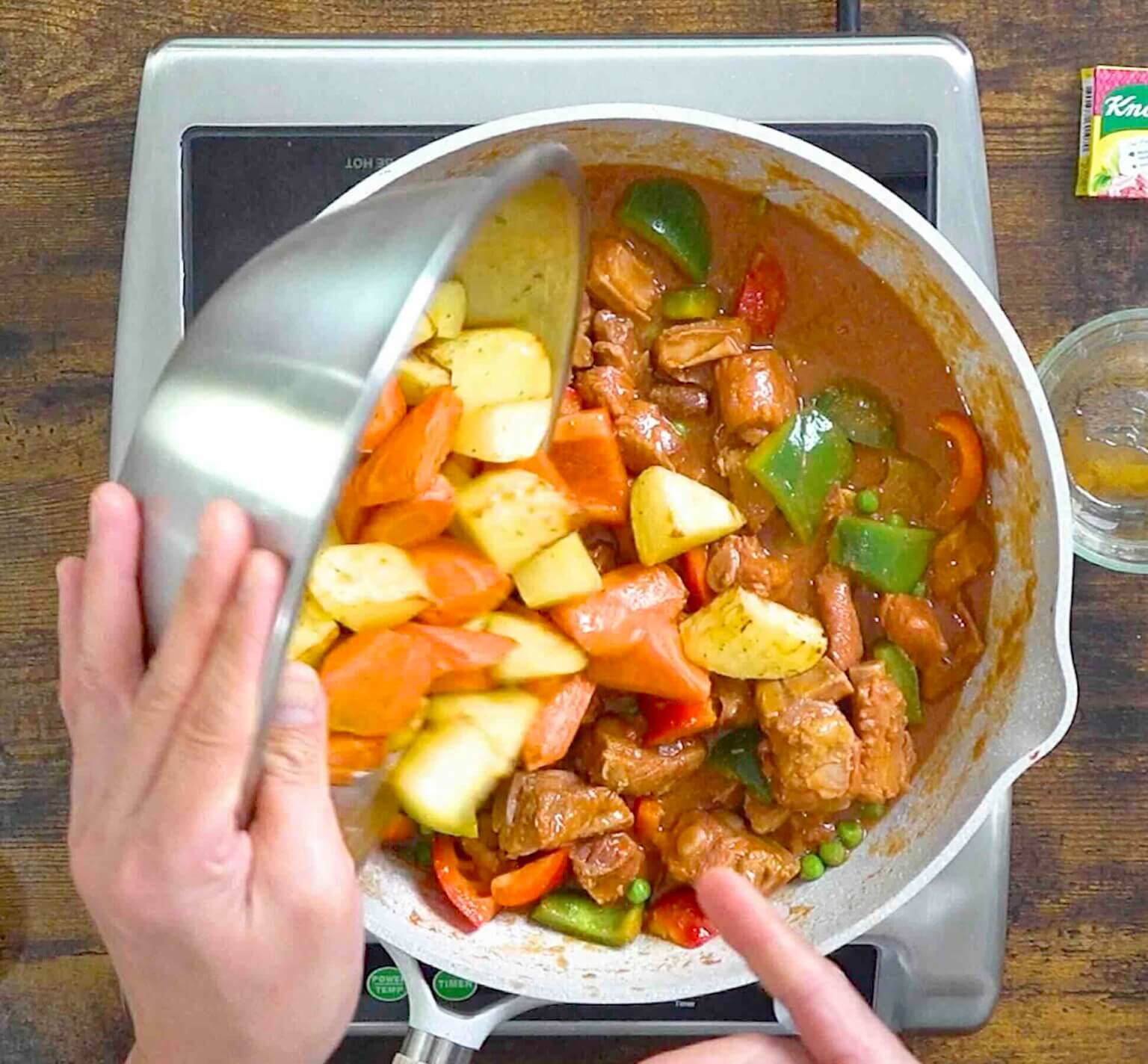 Cheesy Pork Caldereta - Panlasang Pinoy